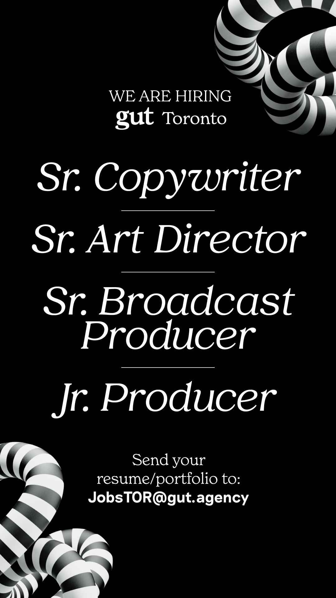 GUT Toronto on LinkedIn: Heyyyooo, Producers and Sr. Creatives, come ... GUT Toronto on LinkedIn: Heyyyooo, Producers and Sr. Creatives, come ...