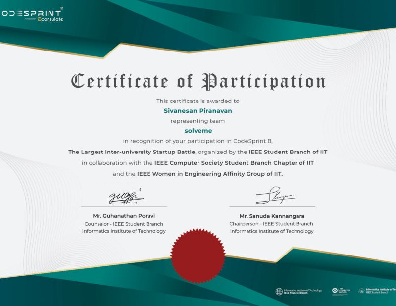 S Piranavan on LinkedIn: Excited to share that 🎉 I participated in ... S Piranavan on LinkedIn: Excited to share that 🎉 I participated in ...