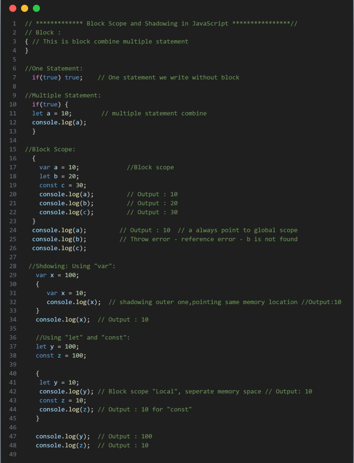 Mayur Redekar on LinkedIn: #javascript #blockscope #shadowing # ... Mayur Redekar on LinkedIn: #javascript #blockscope #shadowing # ...