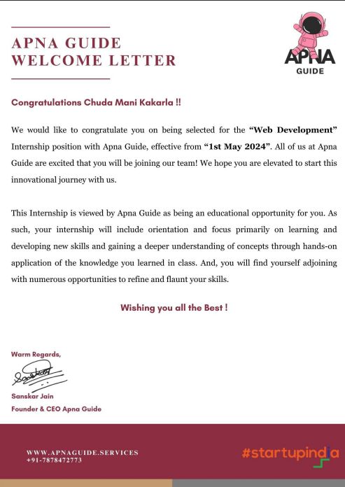Chuda Mani Kakarla on LinkedIn: #webdev #apnaguide #careergoals # ... Chuda Mani Kakarla on LinkedIn: #webdev #apnaguide #careergoals # ...
