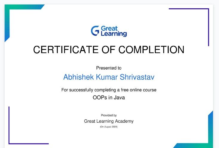 Abhishek Kumar Shrivastav on LinkedIn: #java #oop #programming # ... Abhishek Kumar Shrivastav on LinkedIn: #java #oop #programming # ...
