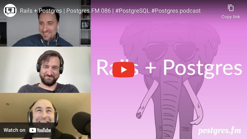Andrew Atkinson on LinkedIn: #rubyonrails #ruby #rails #postgresql # ... Andrew Atkinson on LinkedIn: #rubyonrails #ruby #rails #postgresql # ...