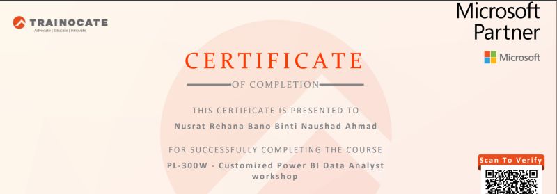 NUSRAT REHANA on LinkedIn: #powerbi #microsoft #trainocate NUSRAT REHANA on LinkedIn: #powerbi #microsoft #trainocate
