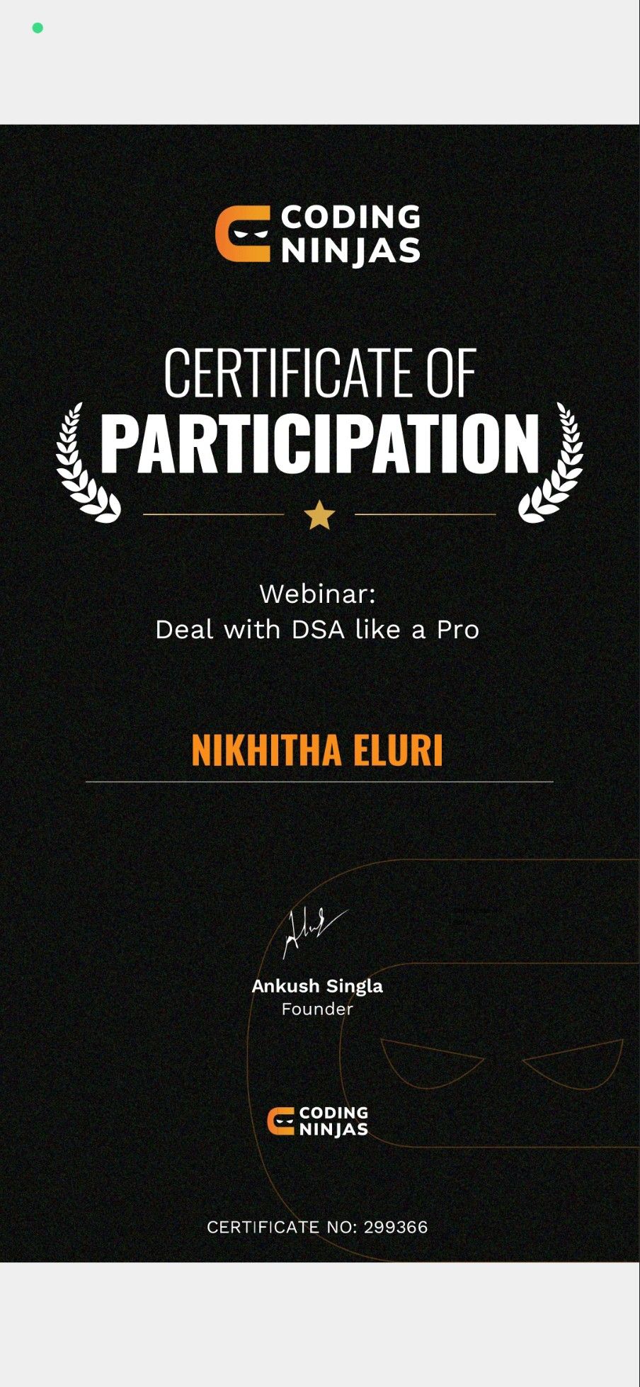 Nikhitha Eluri on LinkedIn: #codingninjas #coding #dsa Nikhitha Eluri on LinkedIn: #codingninjas #coding #dsa