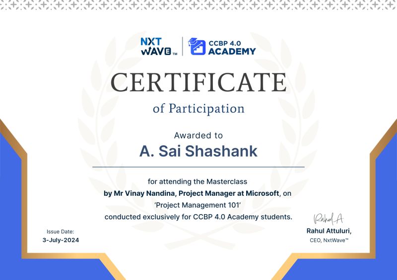 Allampally Saishashank on LinkedIn: #projectmanagement #masterclass # ... Allampally Saishashank on LinkedIn: #projectmanagement #masterclass # ...