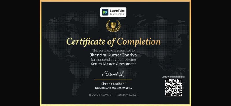 Jitendra Jhariya on LinkedIn: Just completed Scrum Master assesment!! Jitendra Jhariya on LinkedIn: Just completed Scrum Master assesment!!