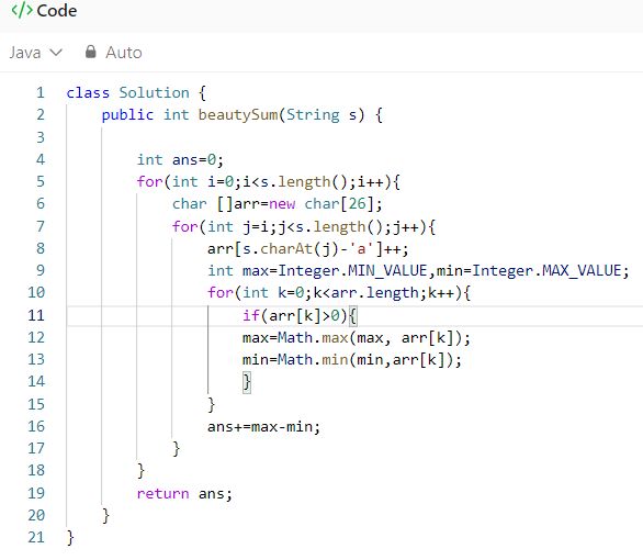 Day 52 of Coding Challenge: Beauty Sum Calculation | Jayanthkumar ... Day 52 of Coding Challenge: Beauty Sum Calculation | Jayanthkumar ...