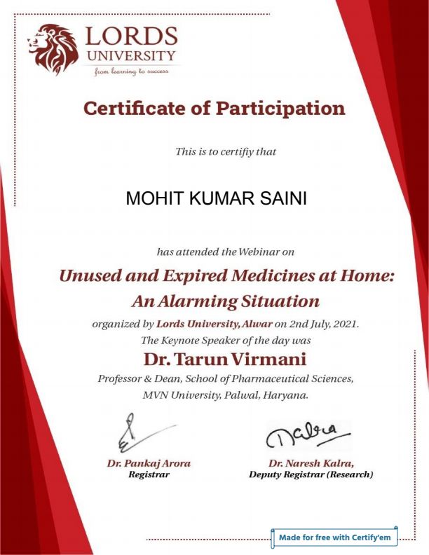Mohit kumar Saini on LinkedIn: certificate of participation the webinar ... Mohit kumar Saini on LinkedIn: certificate of participation the webinar ...