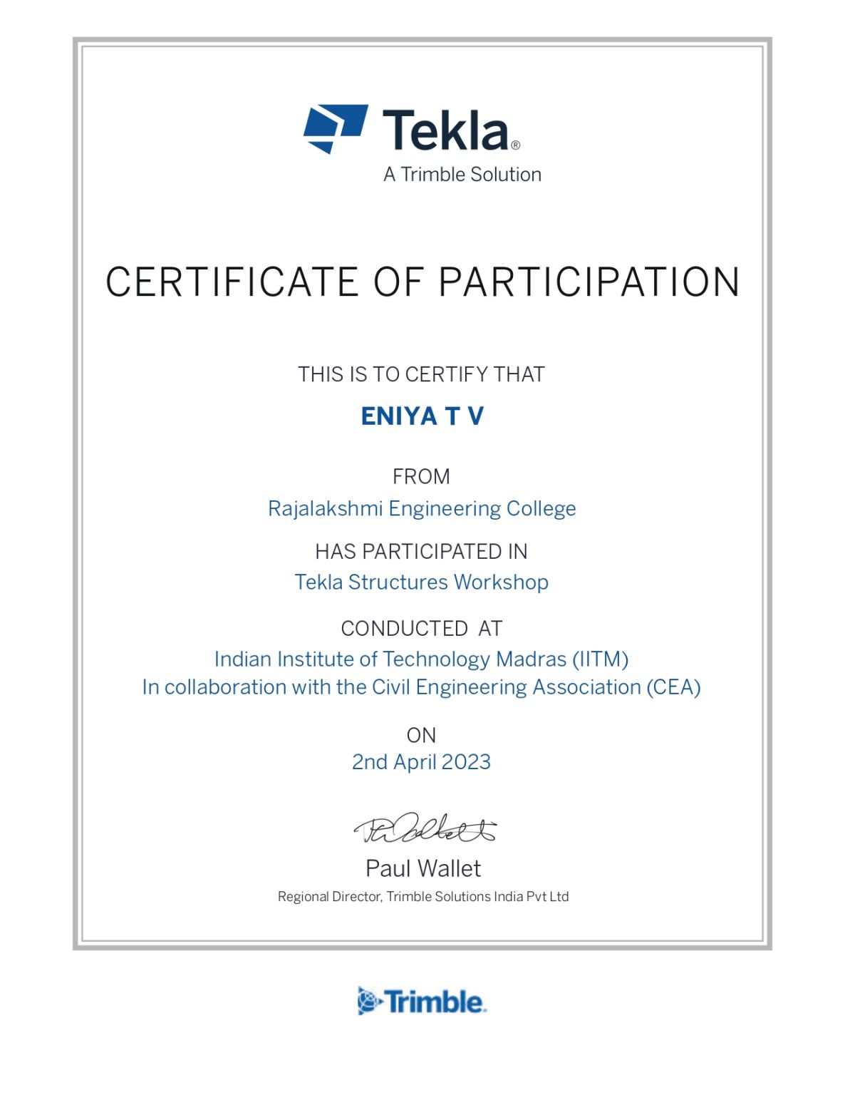 Eniya T V on LinkedIn: I am glad to share that I have participated in ... Eniya T V on LinkedIn: I am glad to share that I have participated in ...