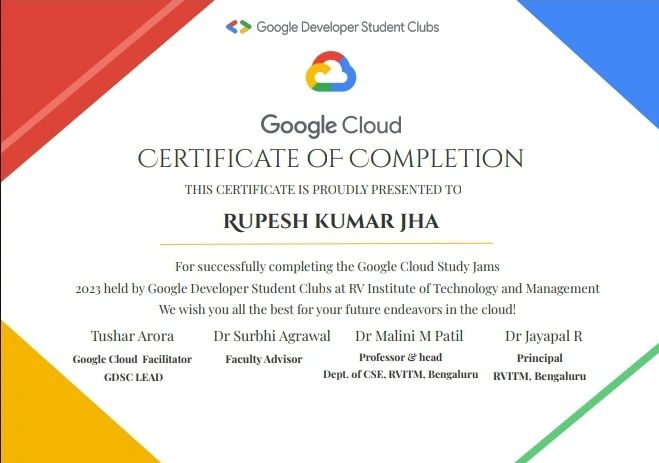 Rupesh Kumar Jha on LinkedIn: #googlecloud #studyjam #cloudcomputing Rupesh Kumar Jha on LinkedIn: #googlecloud #studyjam #cloudcomputing