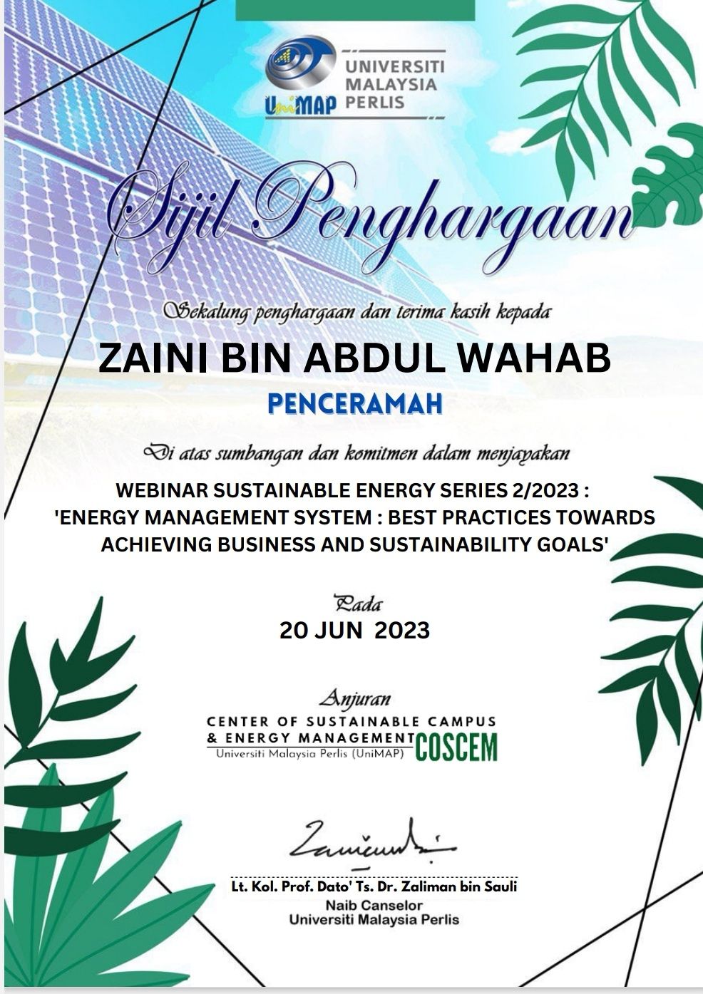 Zaini Abdul Wahab on LinkedIn: #energymanagementsystem #sustainability Zaini Abdul Wahab on LinkedIn: #energymanagementsystem #sustainability
