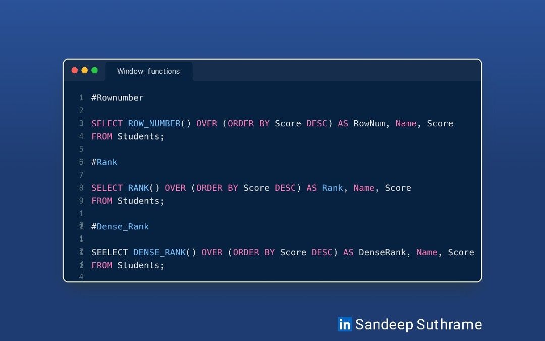 Sandeep Suthrame on LinkedIn: #sql #dataanalysis #dataengineering # ... Sandeep Suthrame on LinkedIn: #sql #dataanalysis #dataengineering # ...