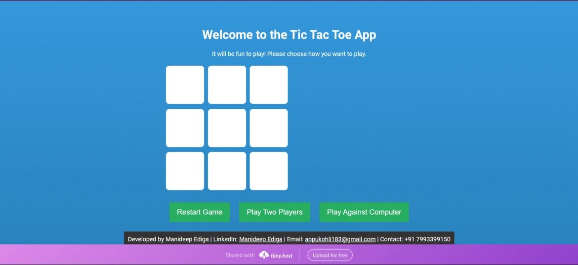 Manideep Ediga on LinkedIn: #tictactoe #webdevelopment #gamedev #html # ... Manideep Ediga on LinkedIn: #tictactoe #webdevelopment #gamedev #html # ...
