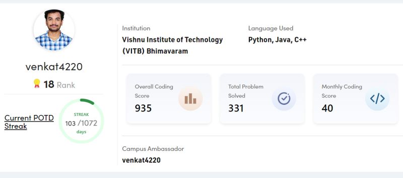 Venkata Tirupathi Bhavani Vara Prasad Chandhala on LinkedIn: # ... Venkata Tirupathi Bhavani Vara Prasad Chandhala on LinkedIn: # ...