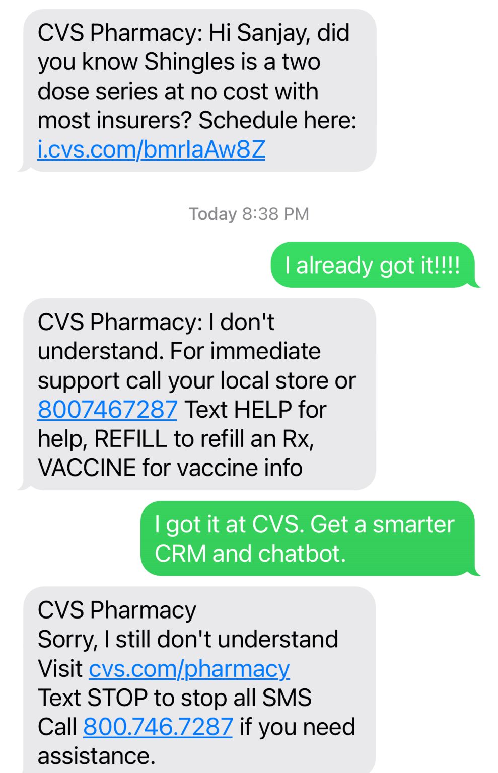 Sanjay Chopra on LinkedIn: #cvs #ai #chatbot #customerexperience Sanjay Chopra on LinkedIn: #cvs #ai #chatbot #customerexperience