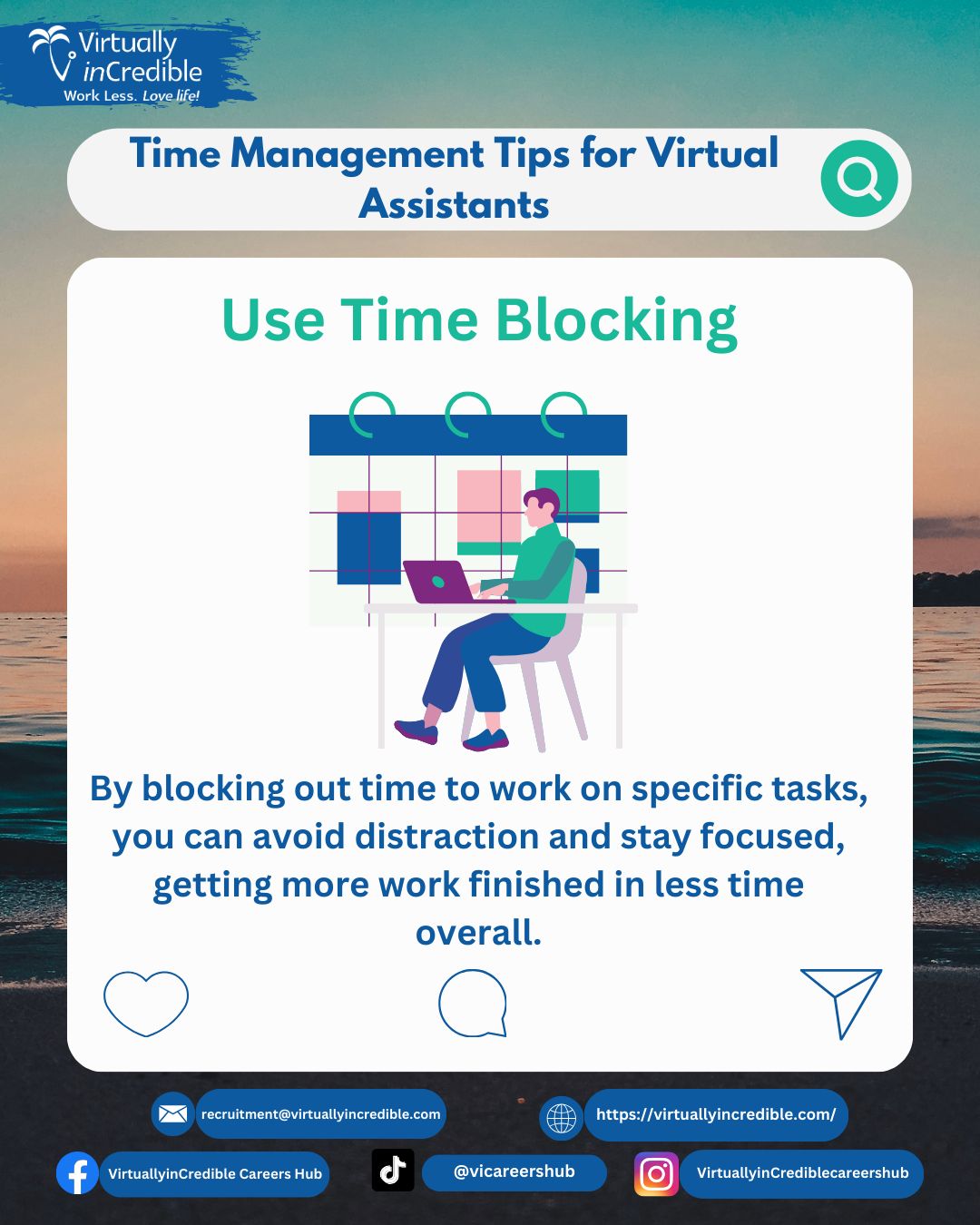 VirtuallyinCredible Careers Hub on LinkedIn: #timeblockingmastery # ... VirtuallyinCredible Careers Hub on LinkedIn: #timeblockingmastery # ...
