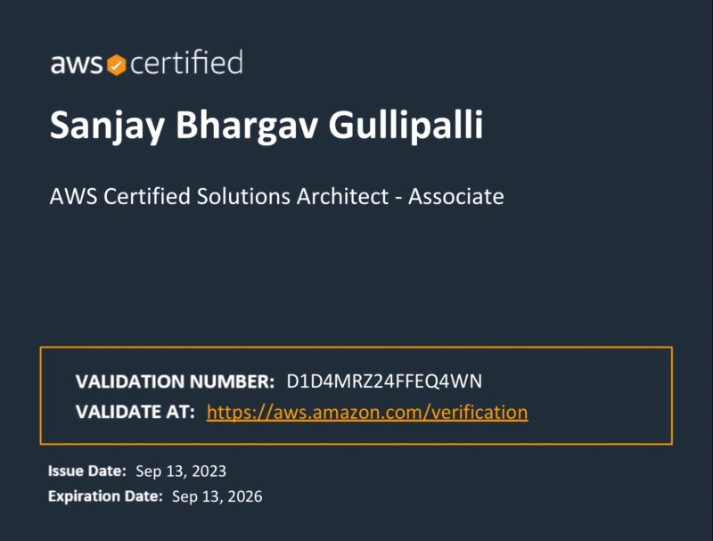 Sanjay Bhargav on LinkedIn: #aws Sanjay Bhargav on LinkedIn: #aws