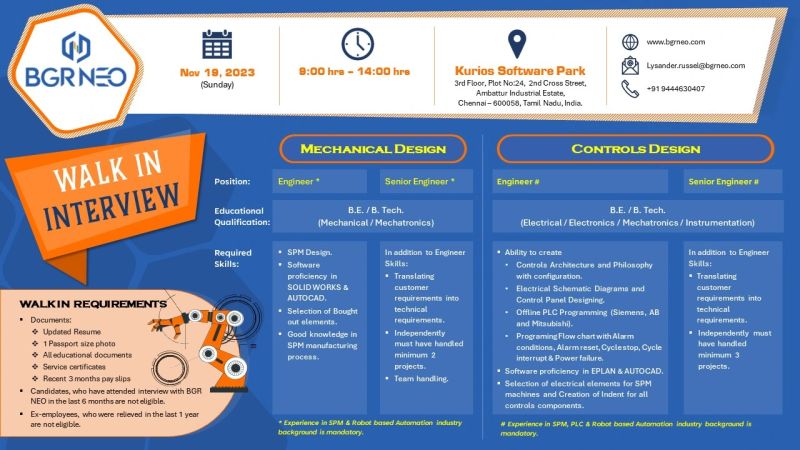 Janani R on LinkedIn: #walkininterview #mechanicalengineeringjobs # ... Janani R on LinkedIn: #walkininterview #mechanicalengineeringjobs # ...