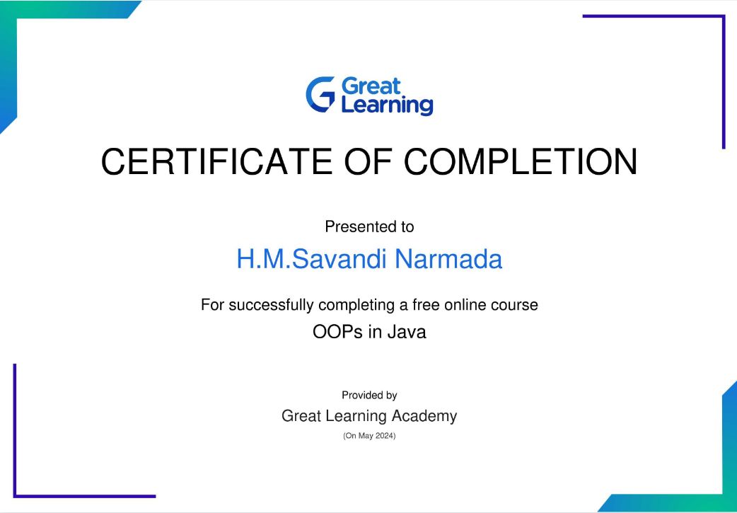 Savandi Narmada on LinkedIn: #java #objectorientedprogramming # ... Savandi Narmada on LinkedIn: #java #objectorientedprogramming # ...