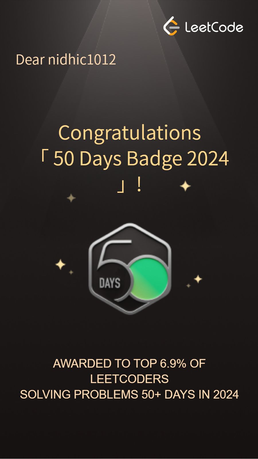 Nidhi Charate on LinkedIn: #leetcode #coding #50daysofleetcode Nidhi Charate on LinkedIn: #leetcode #coding #50daysofleetcode