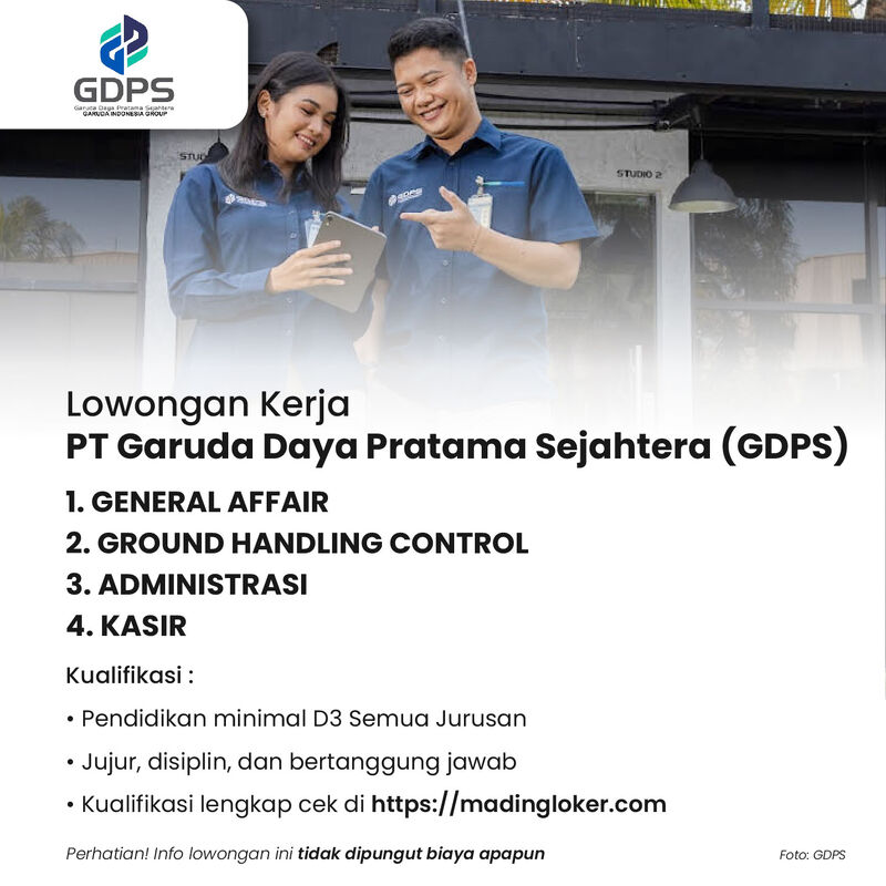 Lowongan Kerja - Madingloker.com on LinkedIn: PT Garuda Daya Pratama ... Lowongan Kerja - Madingloker.com on LinkedIn: PT Garuda Daya Pratama ...