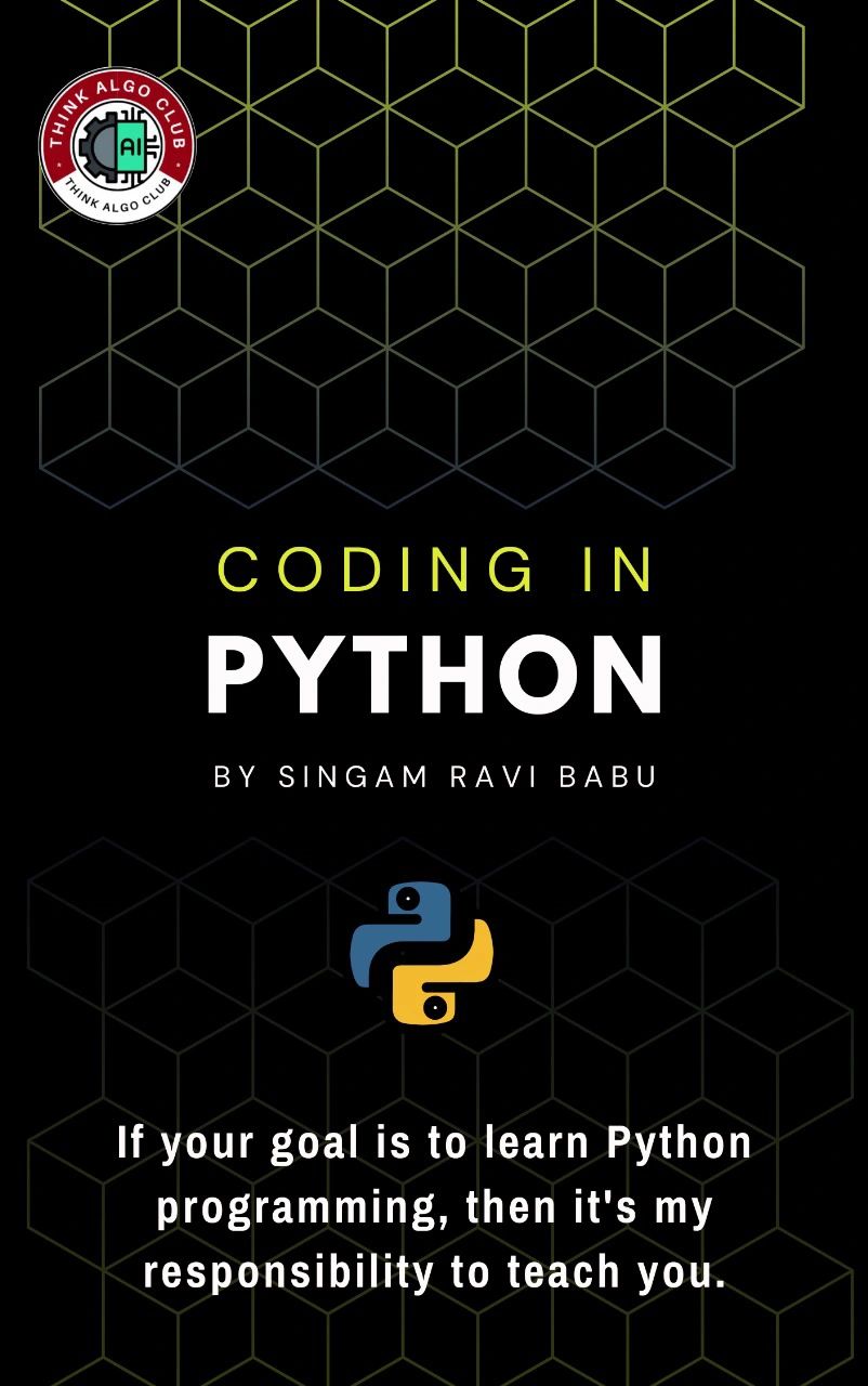 Singam Ravi Babu on LinkedIn: #codinginpython #learnpython #freeebook # ... Singam Ravi Babu on LinkedIn: #codinginpython #learnpython #freeebook # ...