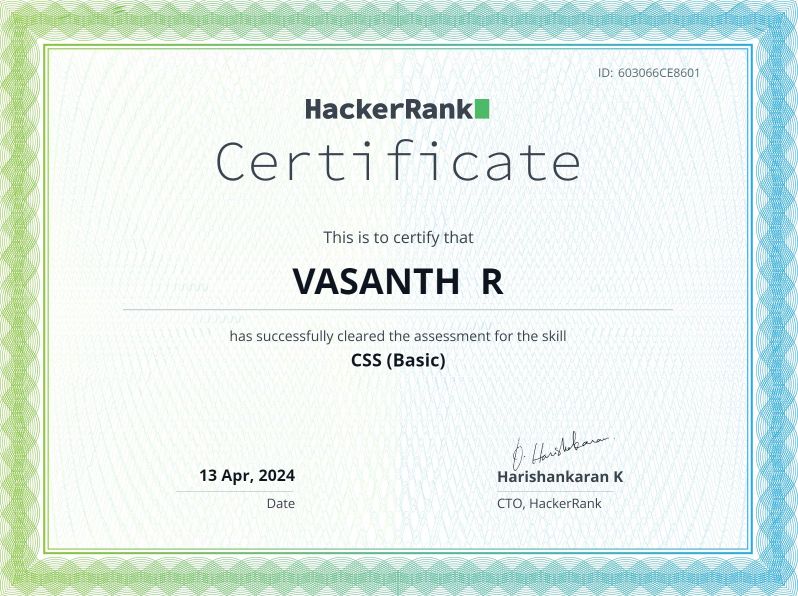 Vasanth R on LinkedIn: Hey there! I'm thrilled to share that I've ... Vasanth R on LinkedIn: Hey there! I'm thrilled to share that I've ...