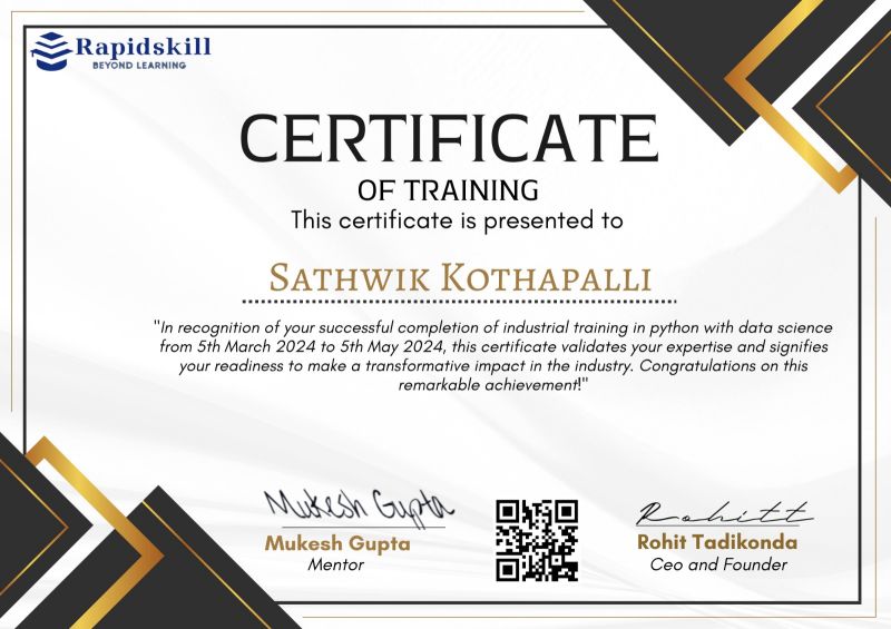 Sathwik Kothapalli on LinkedIn: #datascience #certification Sathwik Kothapalli on LinkedIn: #datascience #certification