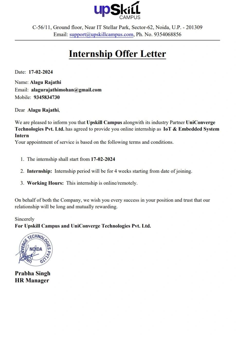 Alagu Rajathi Mohan on LinkedIn: #internship #upskillcampus # ... Alagu Rajathi Mohan on LinkedIn: #internship #upskillcampus # ...