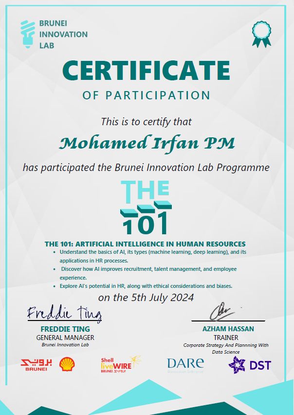 Mohamed Irfan PM on LinkedIn: #ai #hr #innovation #gratitude #learning Mohamed Irfan PM on LinkedIn: #ai #hr #innovation #gratitude #learning