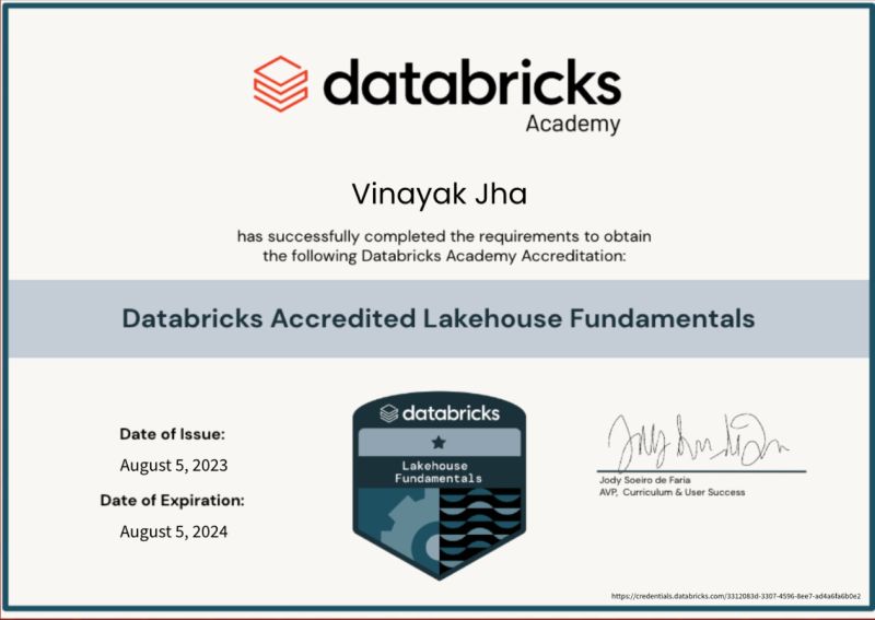 Vinayak Jha on LinkedIn: #databricks #dataengineer #lakehouse # ... Vinayak Jha on LinkedIn: #databricks #dataengineer #lakehouse # ...