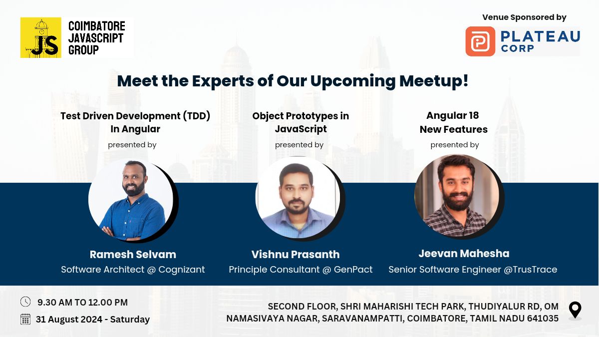 Coimbatore JavaScript Group on LinkedIn: #meetup #techtalk #coimbatore ... Coimbatore JavaScript Group on LinkedIn: #meetup #techtalk #coimbatore ...