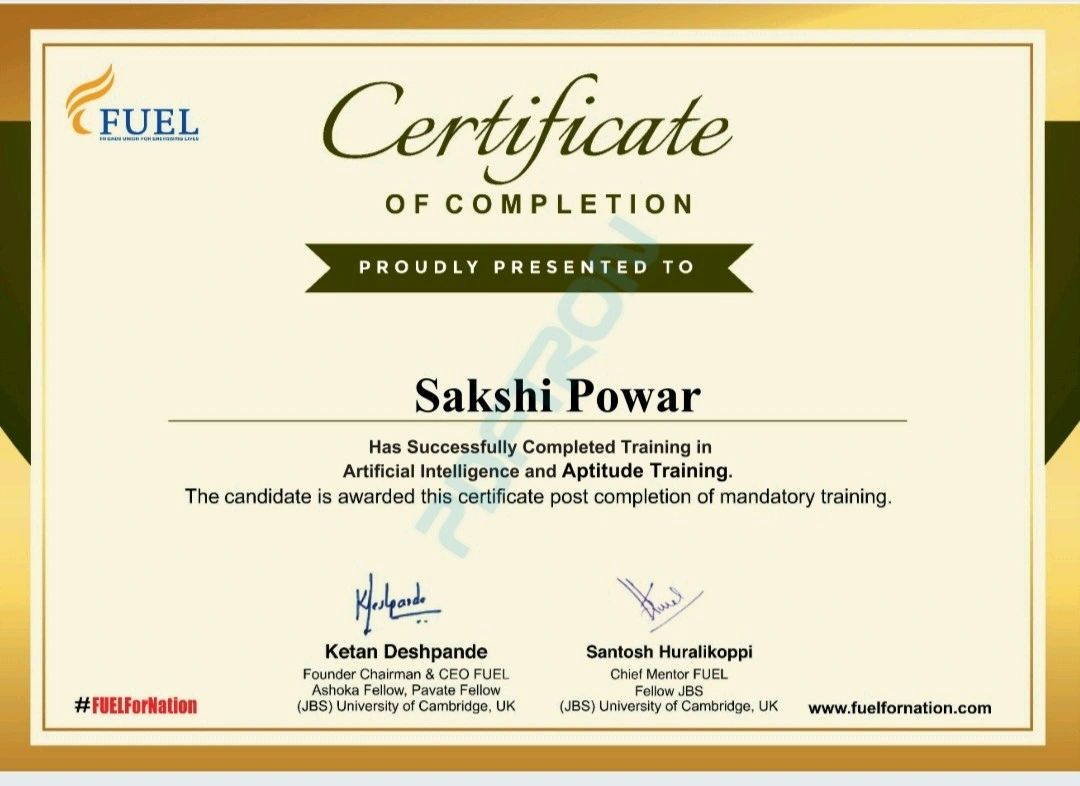 Sakshi Powar on LinkedIn: #fuel #artificialintelligence #python Sakshi Powar on LinkedIn: #fuel #artificialintelligence #python