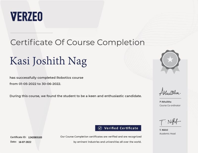 Joshith Nag Kasi on LinkedIn: First internship Joshith Nag Kasi on LinkedIn: First internship