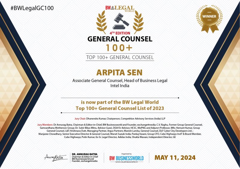 Arpita Sen on LinkedIn: #bwlegalgc100 #iamintel Arpita Sen on LinkedIn: #bwlegalgc100 #iamintel