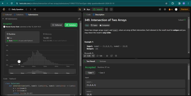 Manish Kumar Shah on LinkedIn: #day5 #100daysofcode #leetcode # ... Manish Kumar Shah on LinkedIn: #day5 #100daysofcode #leetcode # ...