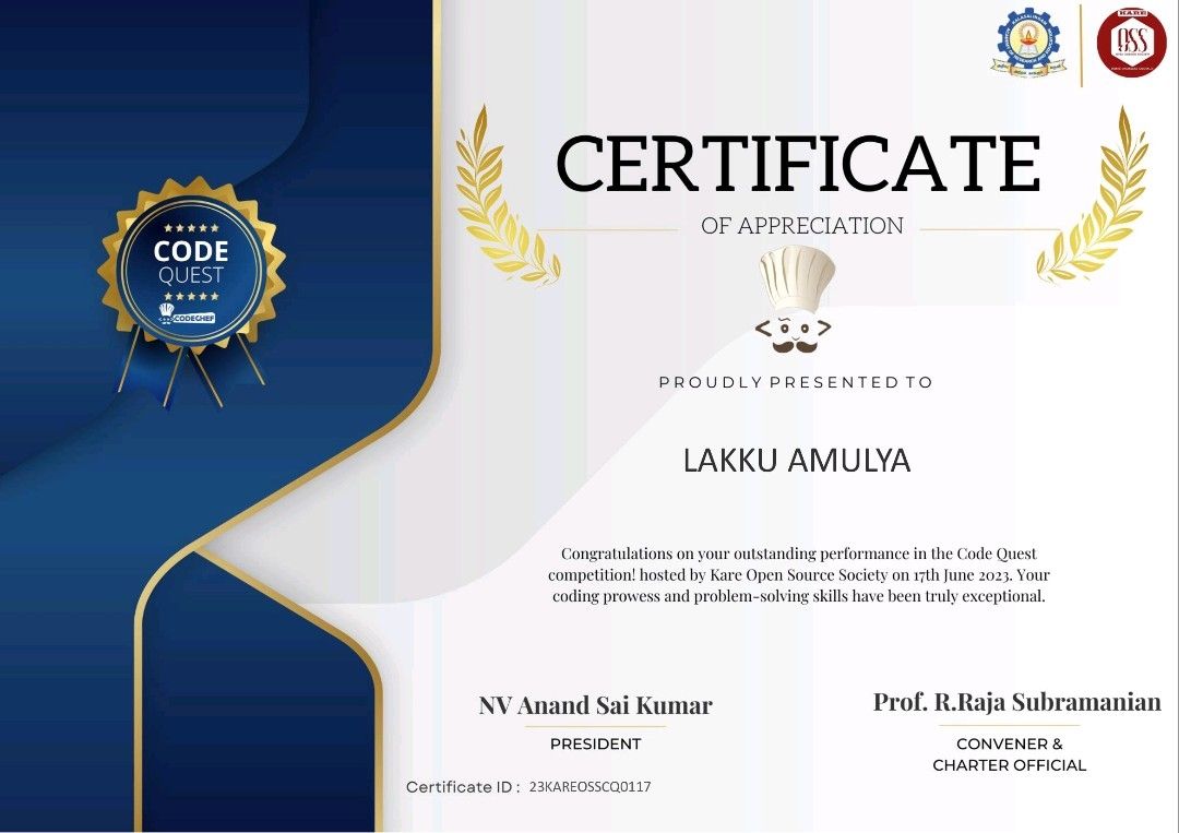 AMULYA REDDY on LinkedIn: #coding #kareoss AMULYA REDDY on LinkedIn: #coding #kareoss