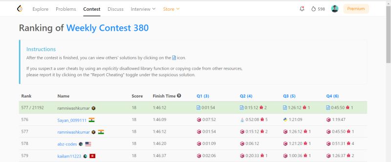 Ramniwash Kumar on LinkedIn: #leetcode #contest #globralrank #weekly # ... Ramniwash Kumar on LinkedIn: #leetcode #contest #globralrank #weekly # ...