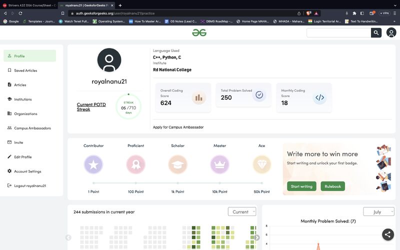 Neeraj Mehta on LinkedIn: #gfg #codingmilestone #continuouslearning # ... Neeraj Mehta on LinkedIn: #gfg #codingmilestone #continuouslearning # ...