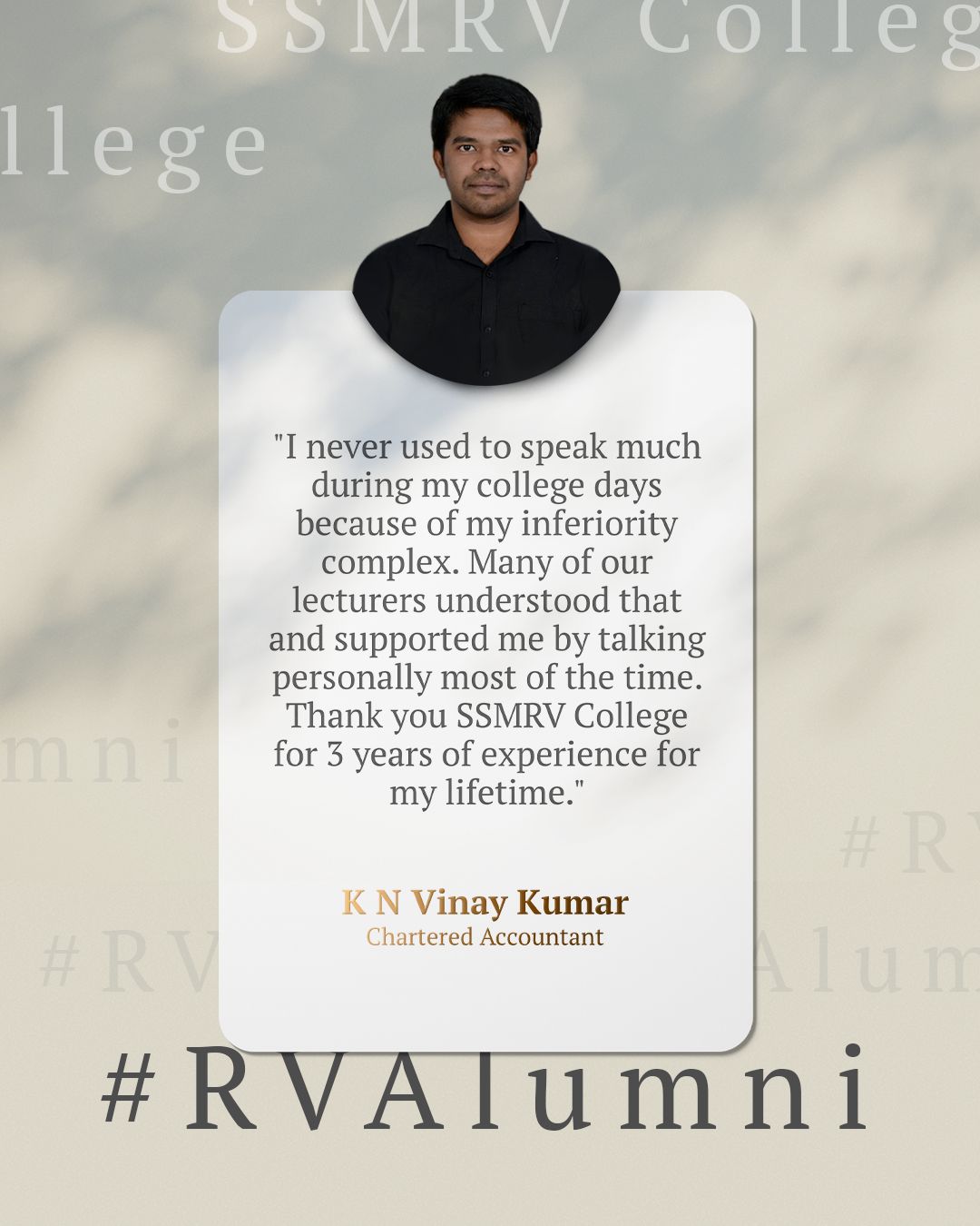 SSMRV College on LinkedIn: #rvalumni #ssmrv #alumni #college #education ... SSMRV College on LinkedIn: #rvalumni #ssmrv #alumni #college #education ...