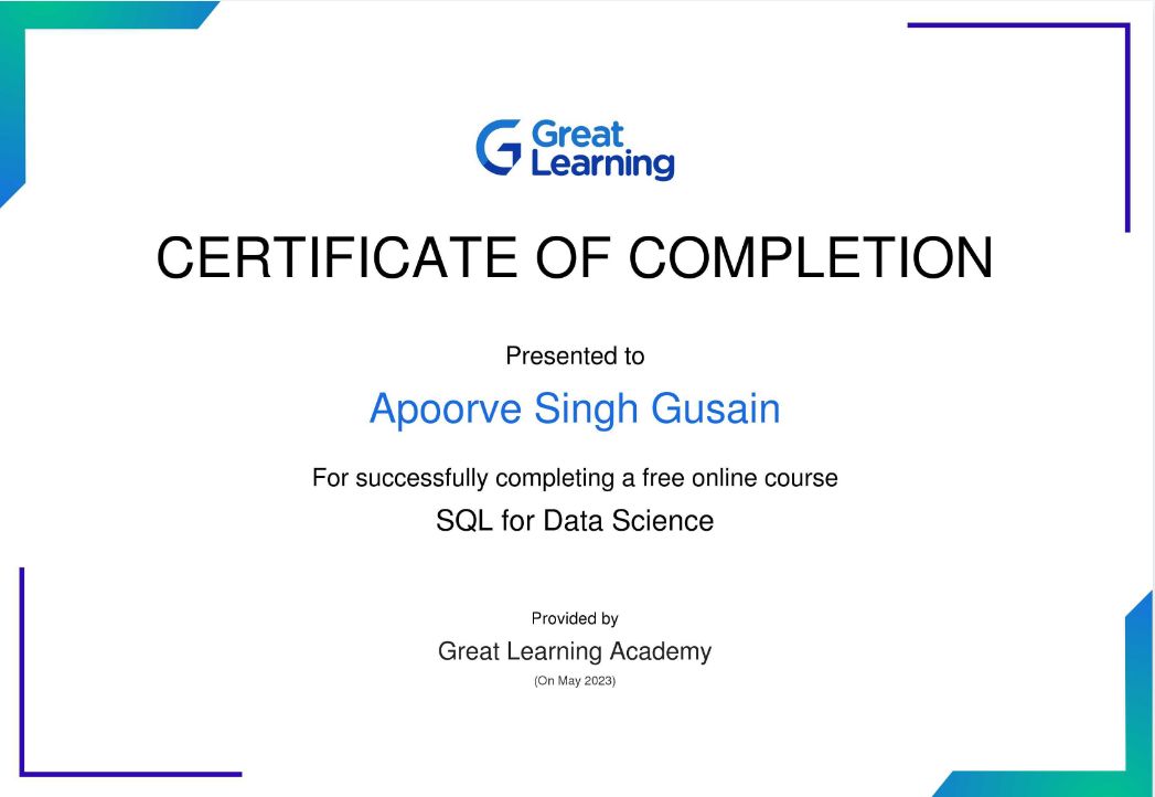 Apoorve Singh Gusain on LinkedIn: #greatlearning #sql #mysql # ... Apoorve Singh Gusain on LinkedIn: #greatlearning #sql #mysql # ...