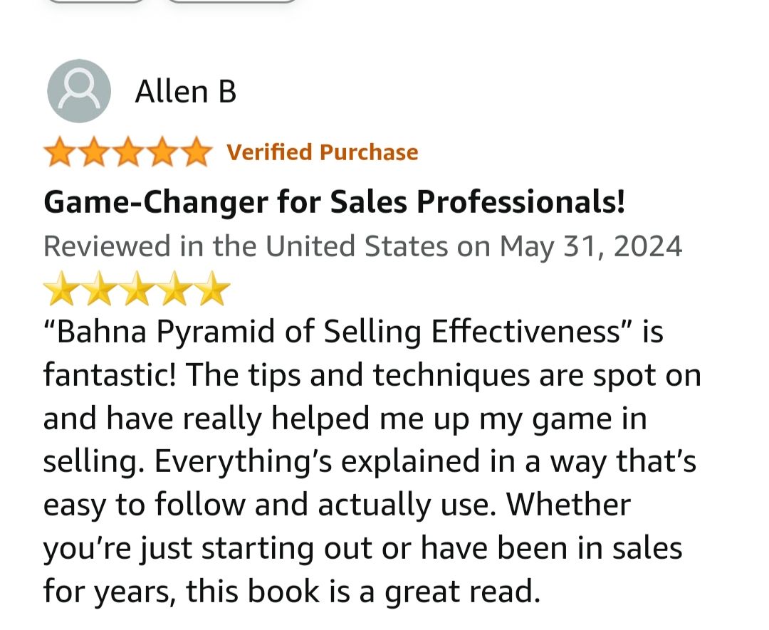 Rob Bahna on LinkedIn: Great Review submitted on the Bahna Pyramid of ... Rob Bahna on LinkedIn: Great Review submitted on the Bahna Pyramid of ...