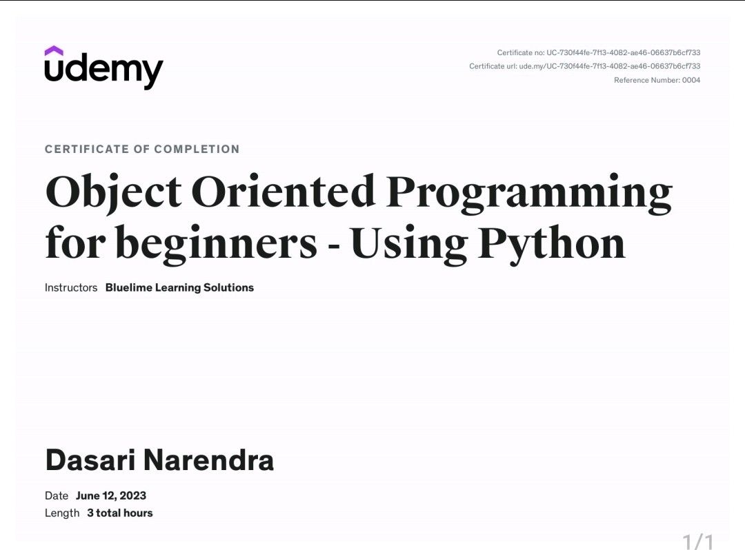 Narendra Dasari on LinkedIn: #udemy #python #pythonprogramming #oops # ... Narendra Dasari on LinkedIn: #udemy #python #pythonprogramming #oops # ...