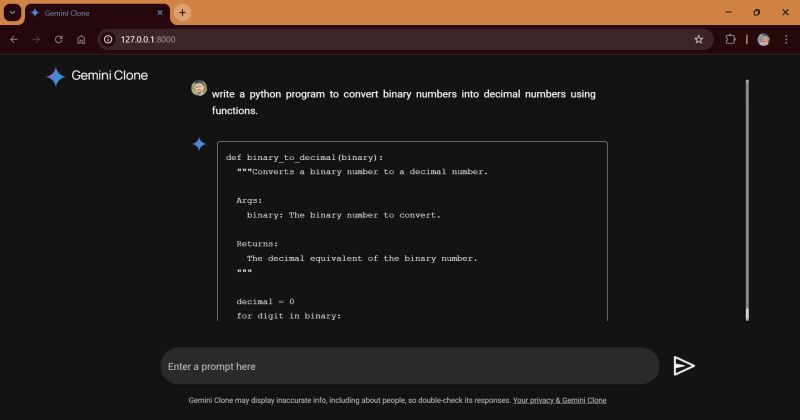 Waquar Ziya on LinkedIn: #django #googlegemini #api #project # ... Waquar Ziya on LinkedIn: #django #googlegemini #api #project # ...