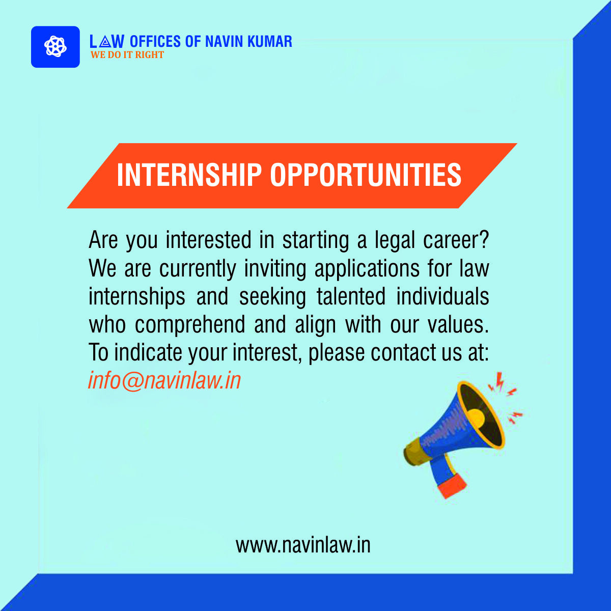 Law Offices of Navin Kumar on LinkedIn: We are now accepting internship ... Law Offices of Navin Kumar on LinkedIn: We are now accepting internship ...
