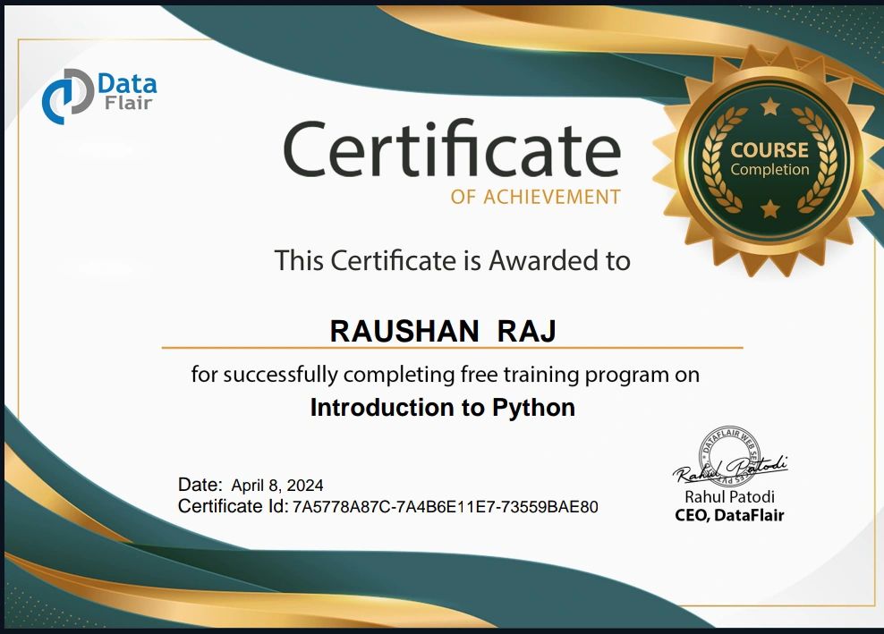 Raushan Raj on LinkedIn: #python #codingjourney #pythonprogramming Raushan Raj on LinkedIn: #python #codingjourney #pythonprogramming