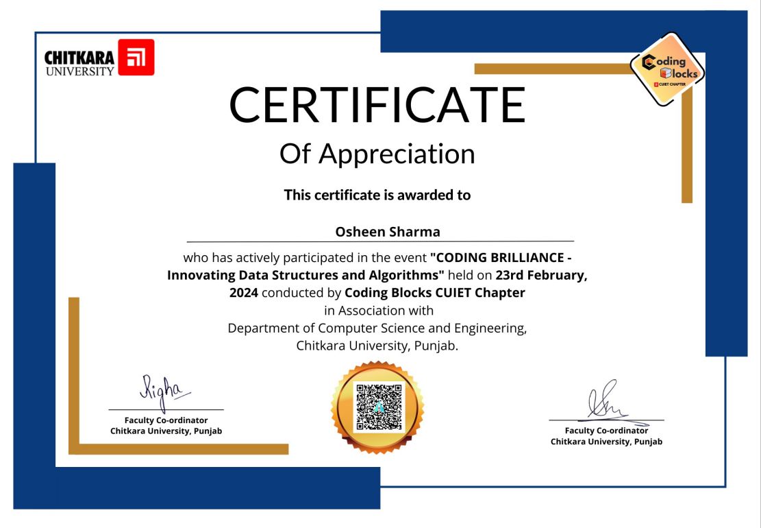 Osheen Sharma on LinkedIn: #codingblocks #datastructures #algorithms # ... Osheen Sharma on LinkedIn: #codingblocks #datastructures #algorithms # ...
