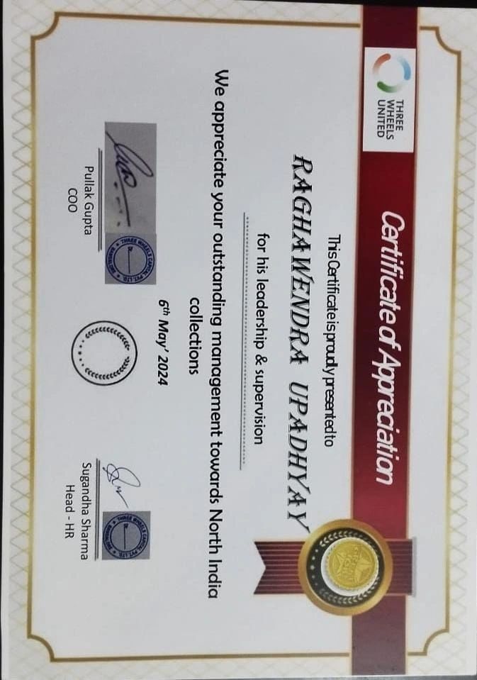 Raghawendra kumar Upadhyay on LinkedIn: Thank you Three Wheels United ... Raghawendra kumar Upadhyay on LinkedIn: Thank you Three Wheels United ...