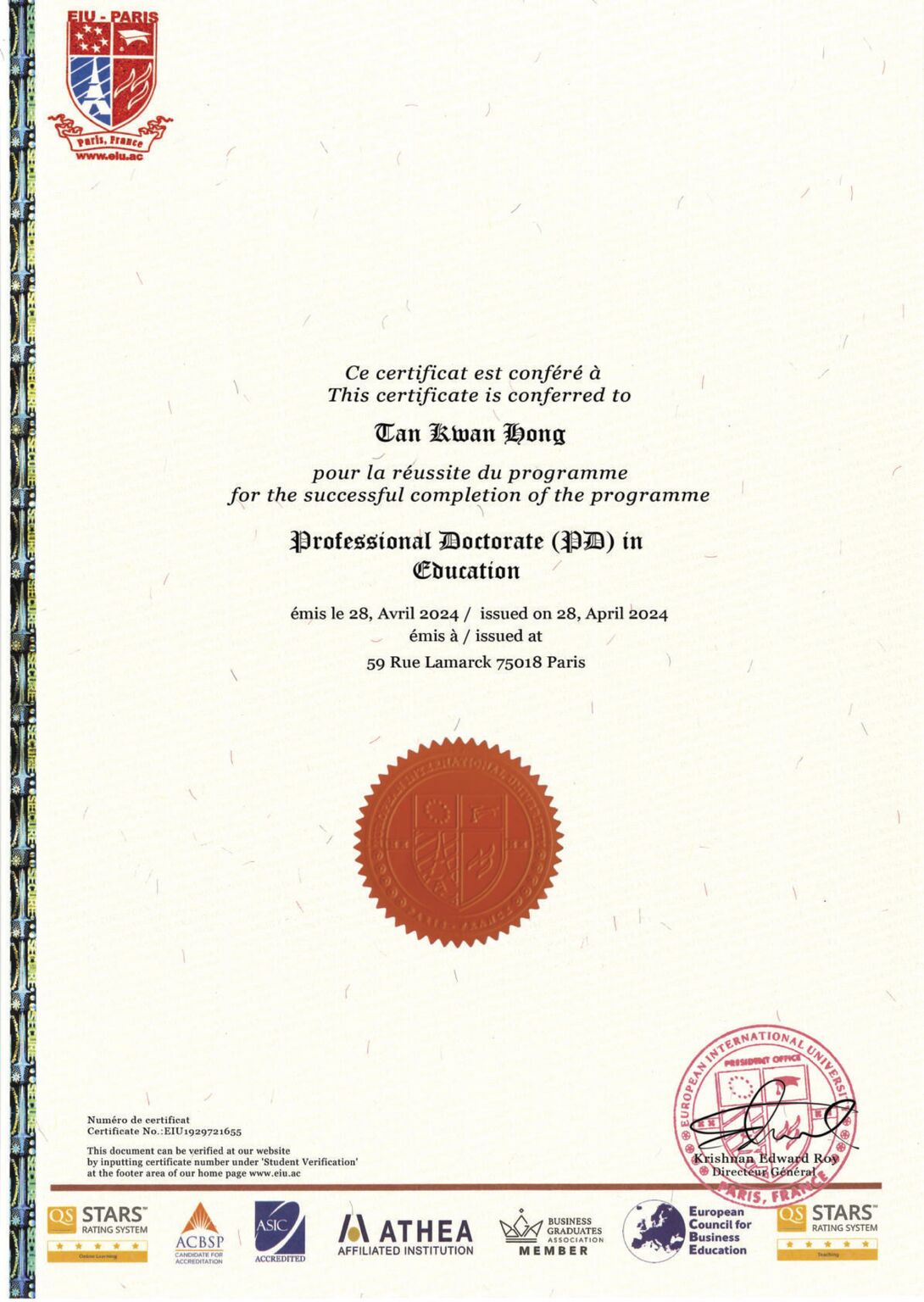Tan Kwan Hong Academy on LinkedIn: 🎓 I am thrilled and deeply honored ... Tan Kwan Hong Academy on LinkedIn: 🎓 I am thrilled and deeply honored ...