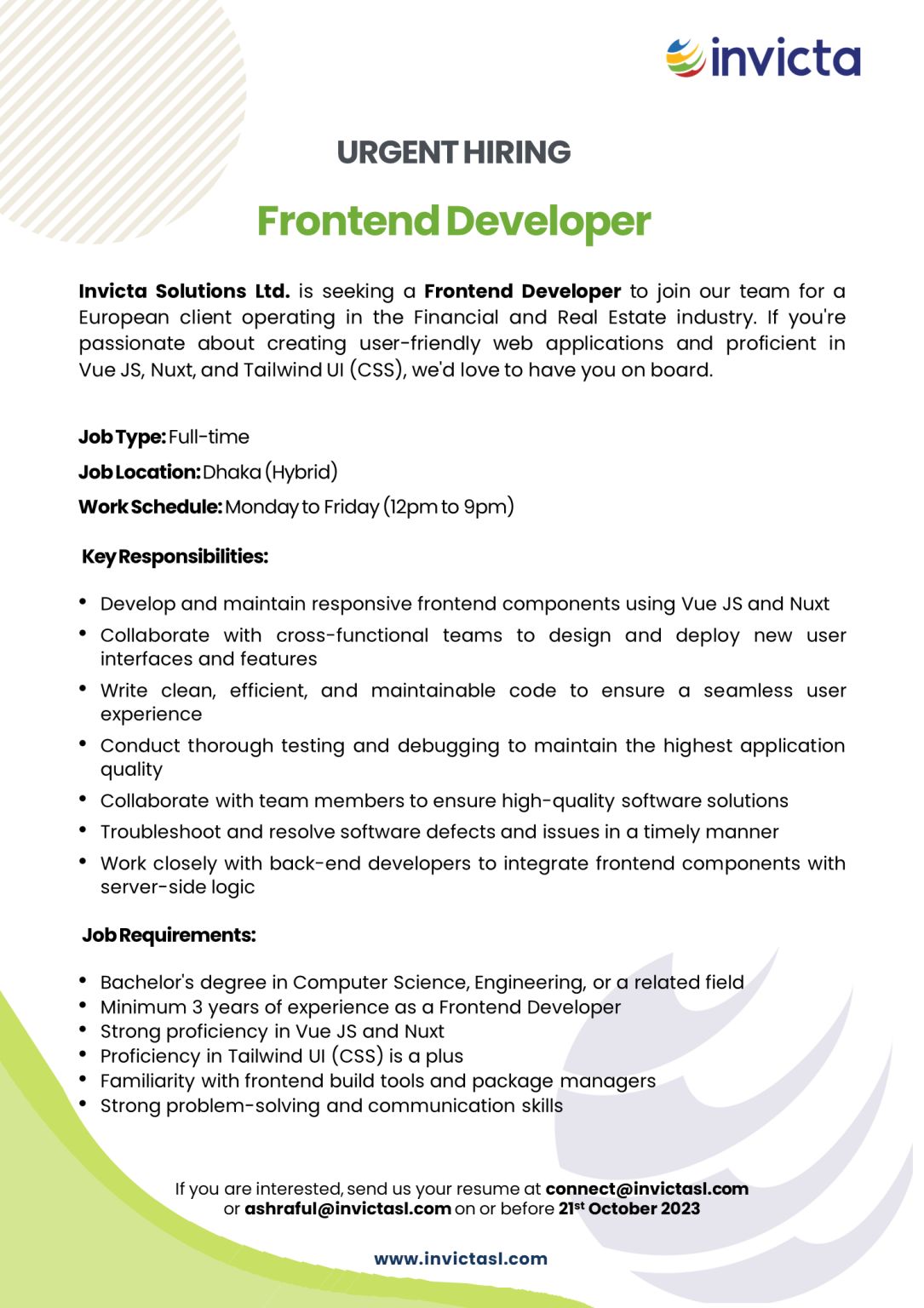 Invicta Solutions Ltd. on LinkedIn: #invicta #frontenddev #vuejs #nuxt ... Invicta Solutions Ltd. on LinkedIn: #invicta #frontenddev #vuejs #nuxt ...
